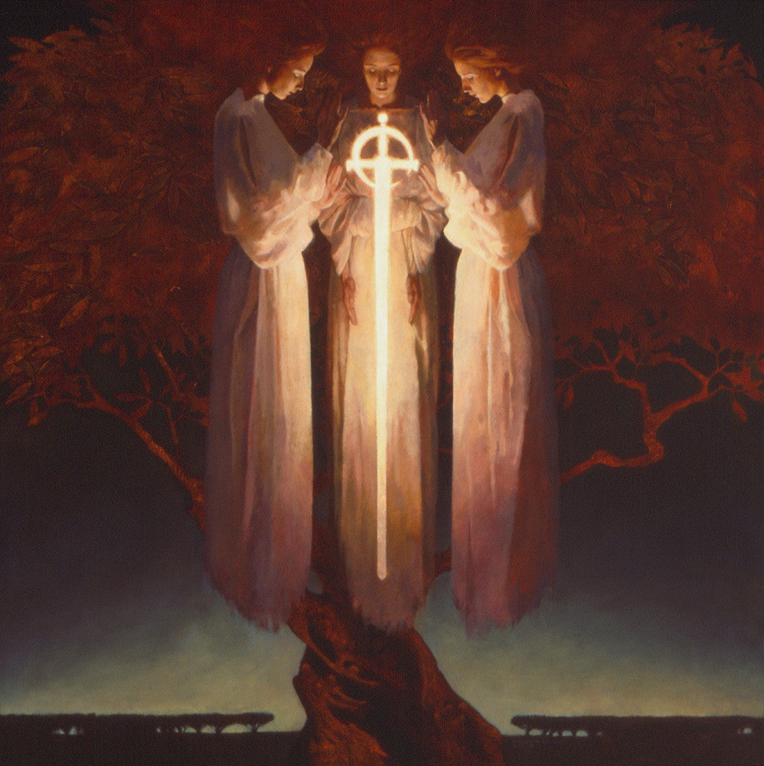 Cherubim And A Flaming Sword Flashing Back And Forth